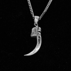 3D Life-size Sterling Silver Kestrel Falcon Talon Pendant Hawk Claw ...