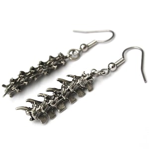 Solid Sterling Silver Snake Vertebrae Earrings - Handmade Prairie ...