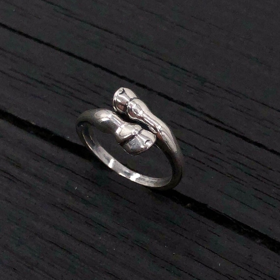 Horse Hoof Ring in Solid White Bronze With Sterling Silver - Etsy