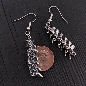 Solid Sterling Silver Snake Vertebrae Earrings - Handmade Prairie ...