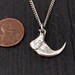 Cat Claw Pendant Necklace in Solid Sterling Silver Bobcat Claw Silver ...