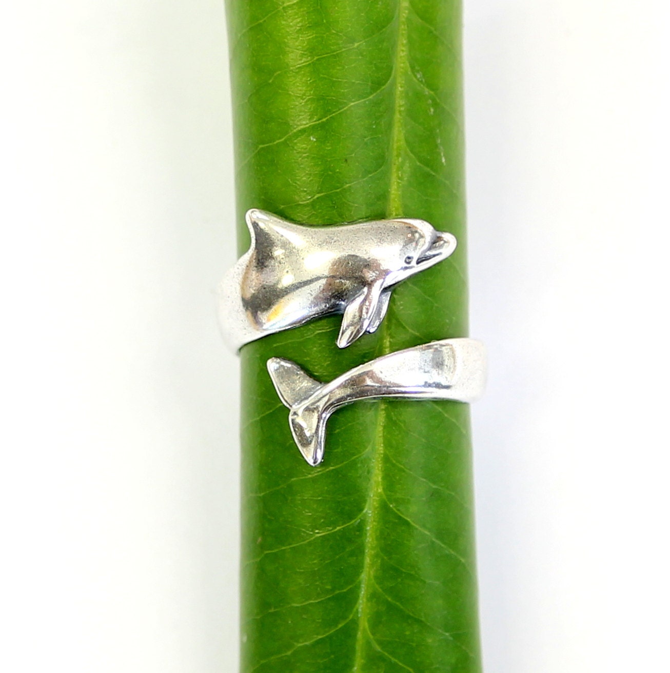 Dolphin Ring Solid 925 Sterling Silver Bottlenose Animal | Etsy