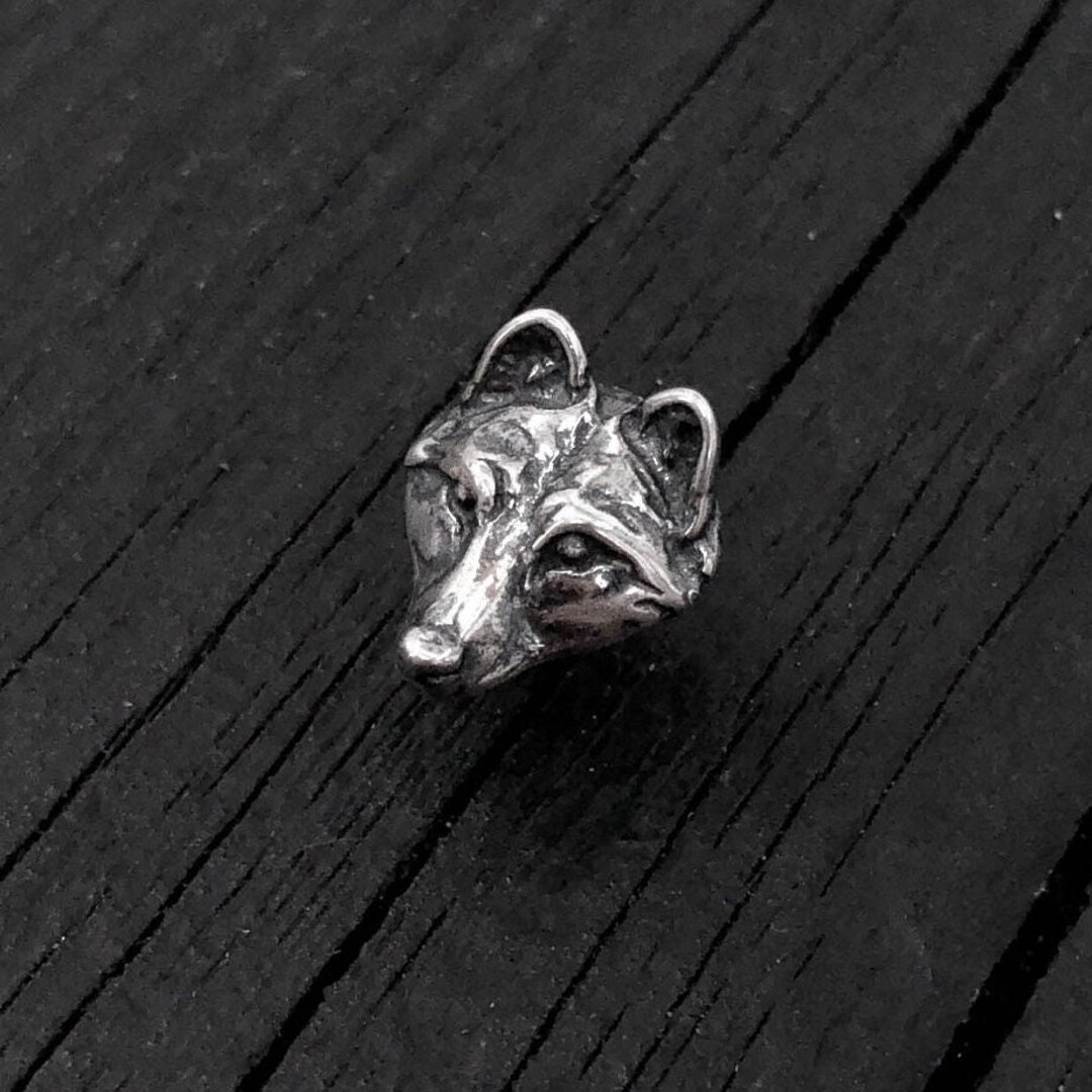 Sterling Silver Wolf Face Lapel Pin 1/2" Tie - Etsy