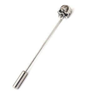 Human Skull Ascot Stickpin Stick Pin Lapel Sterling Silver Skull Pin - Etsy