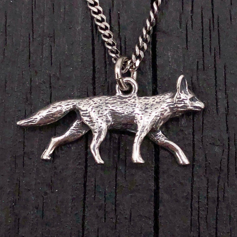 Silver Fox Necklace - Etsy