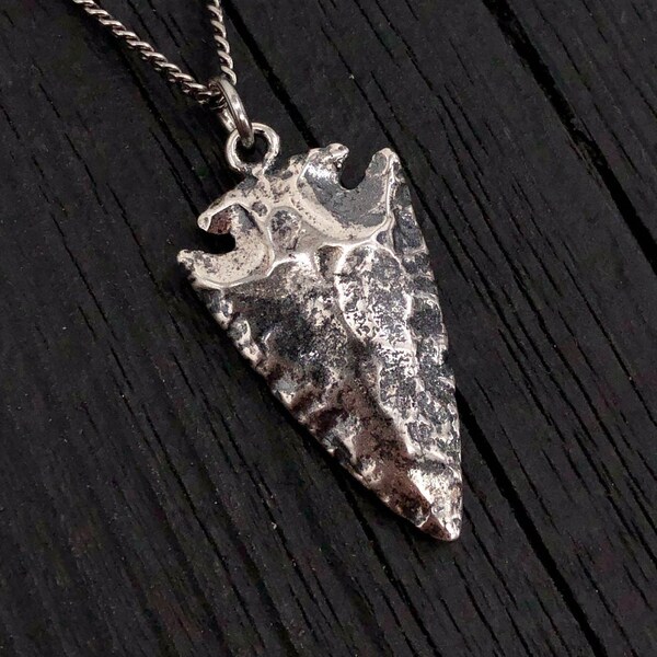 Stone Arrowhead Necklace - Etsy