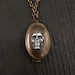 Sterling Silver Skull Double Locket Necklace Gothic Human Skull Locket ...