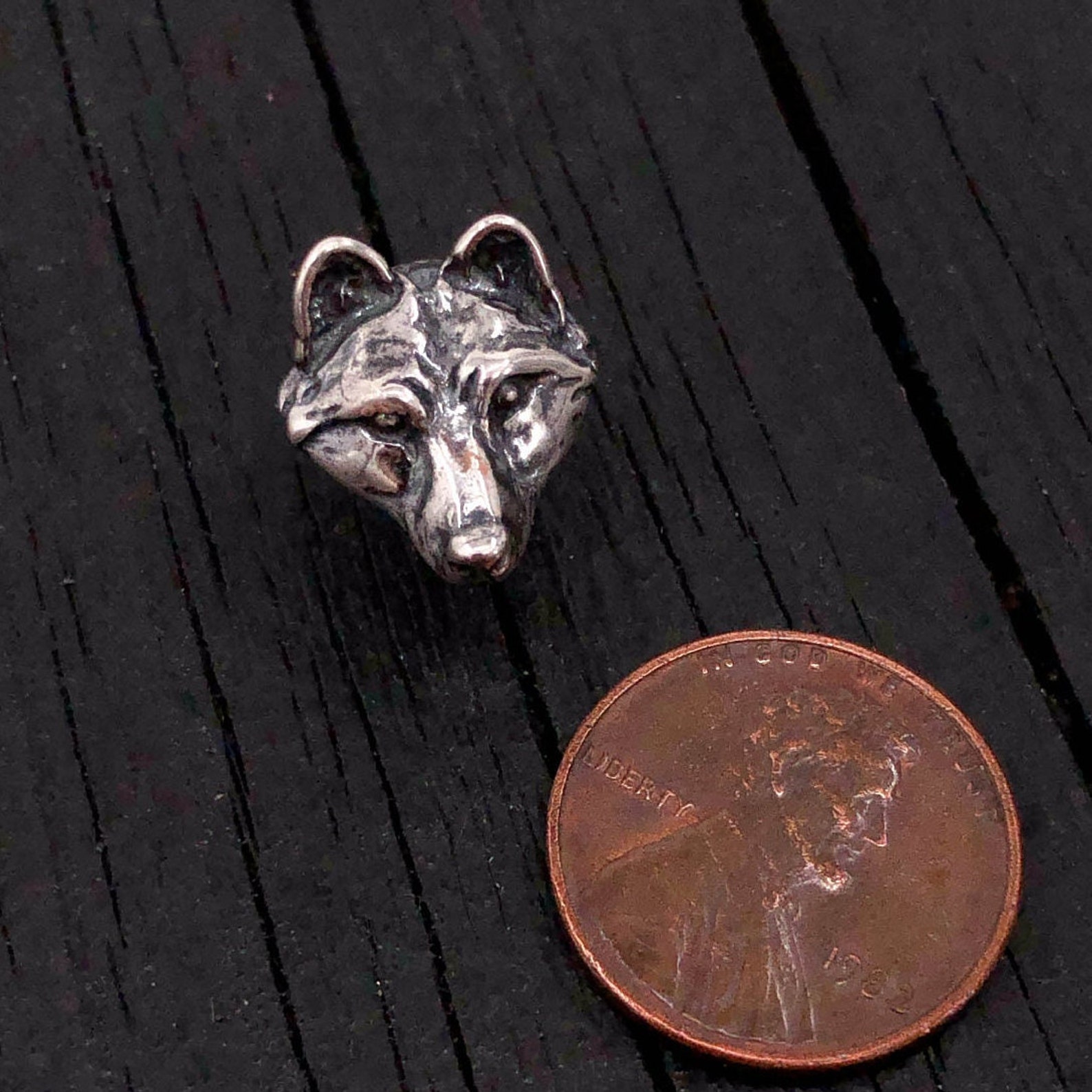 Wolf Face Tie Tack Silver Wolf Head Lapel Pin - Etsy