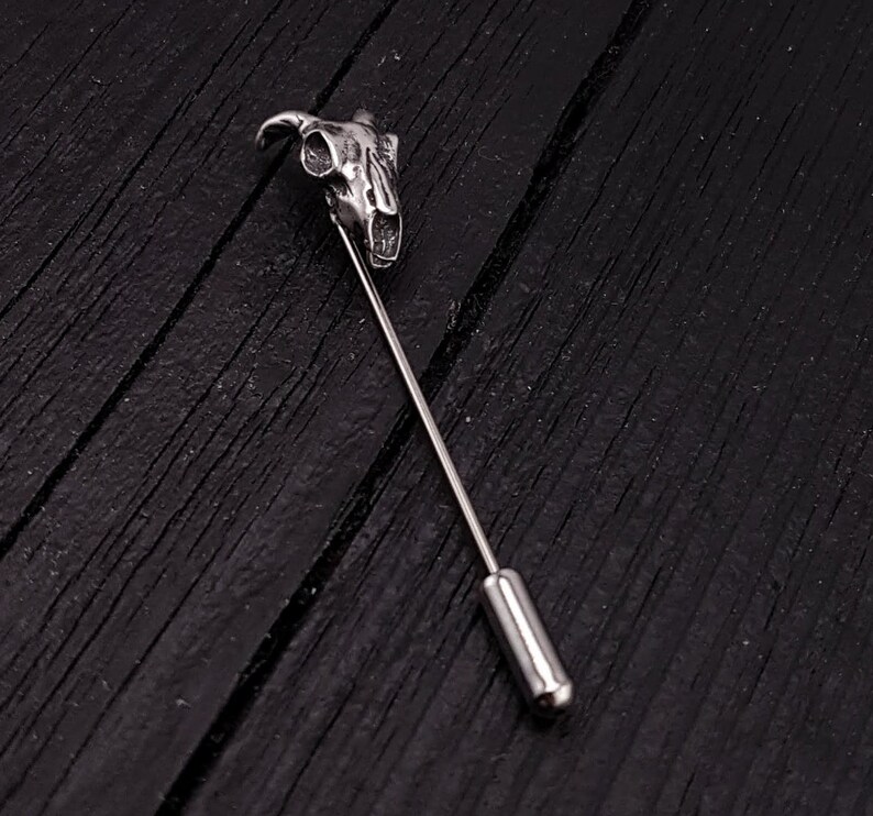 Ram Skull Ascot Stick Pin Solid 925 Sterling Silver | Etsy