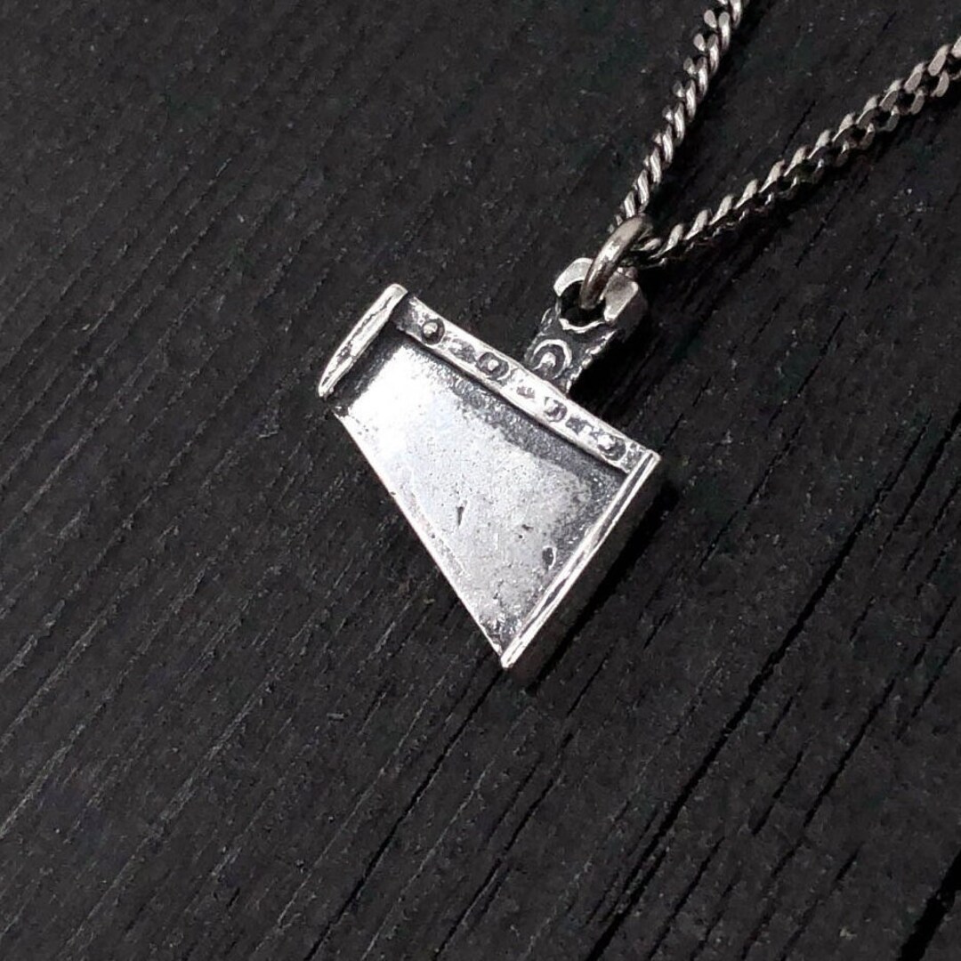 French Guillotine Blade Protest Necklace in Solid 925 Sterling Silver ...