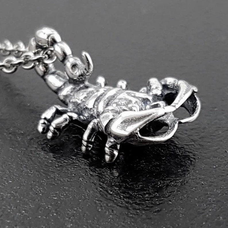 Scorpion Pendant Necklace Solid Cast Silver Plated Bronze - Etsy
