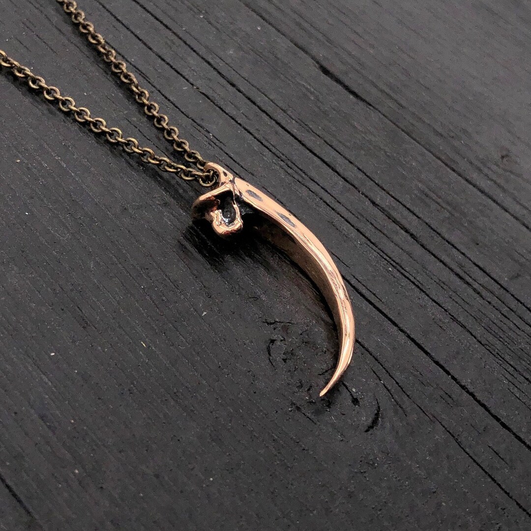 Eagle Talon Pendant Necklace , Solid Hand Cast Jewelers Bronze - Etsy