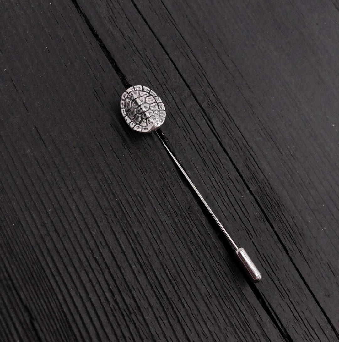 Sterling Silver Turtle Shell Ascot Stickpin Stick Pin - Etsy