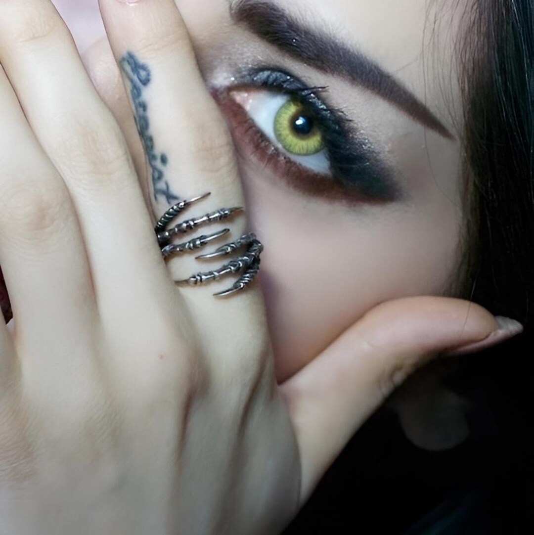 Double Raven Claw Talon Wrap Ring , Solid Sterling Silver - Etsy