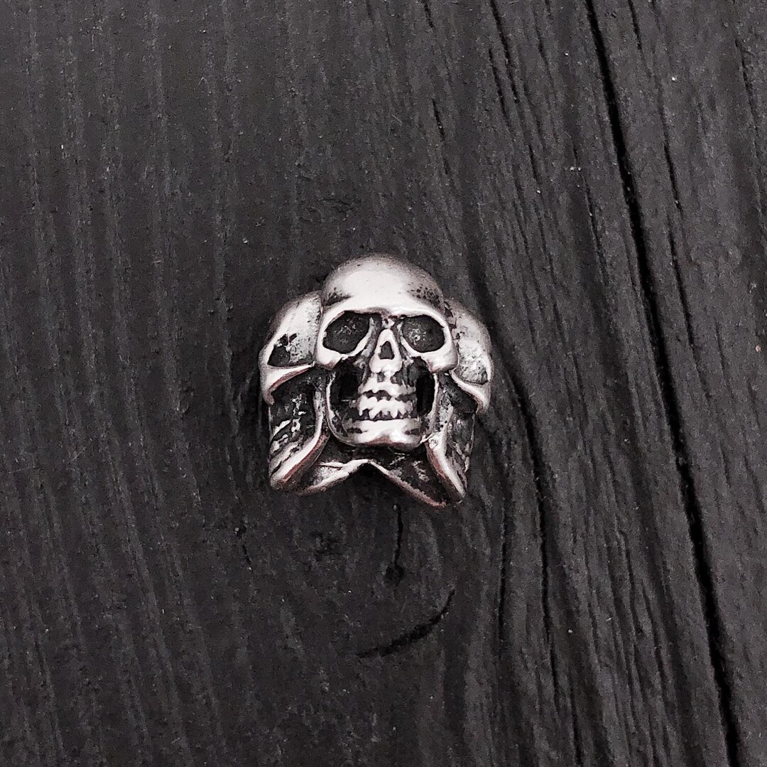 Solid Sterling Silver Triple Skull Dreadlock Bead – Gothic Hair ...