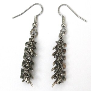 Solid Sterling Silver Snake Vertebrae Earrings - Handmade Prairie ...