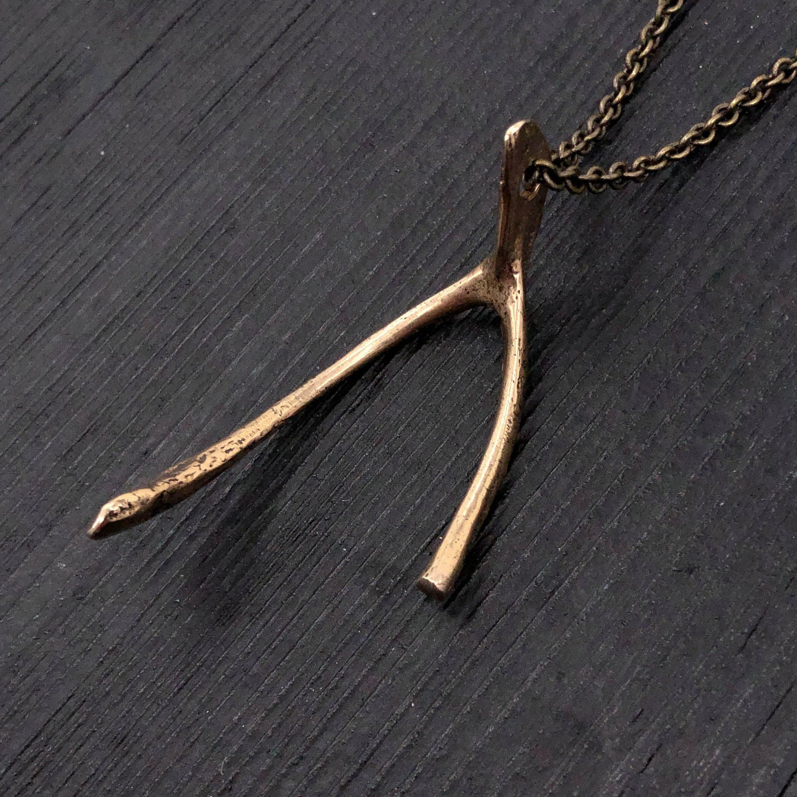 Wishbone Necklace A Thanksgiving Wish Wishbone Pendant - Etsy