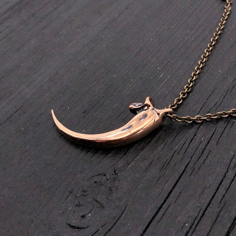 Eagle Talon Pendant Necklace Solid Hand Cast Jewelers Bronze | Etsy