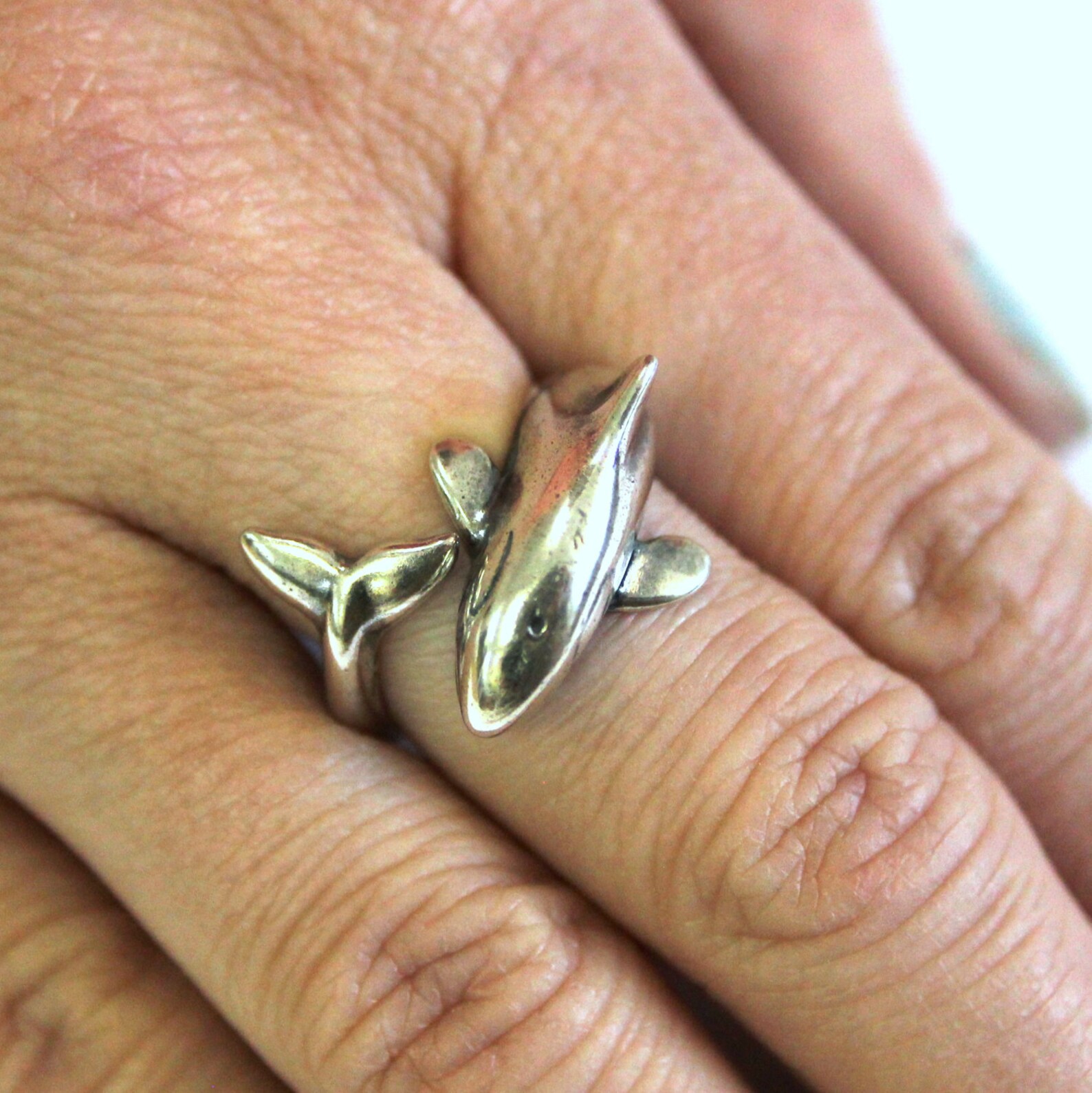Orca Ring Silver Killer Whale Wrap Ring Orca Jewelry - Etsy UK
