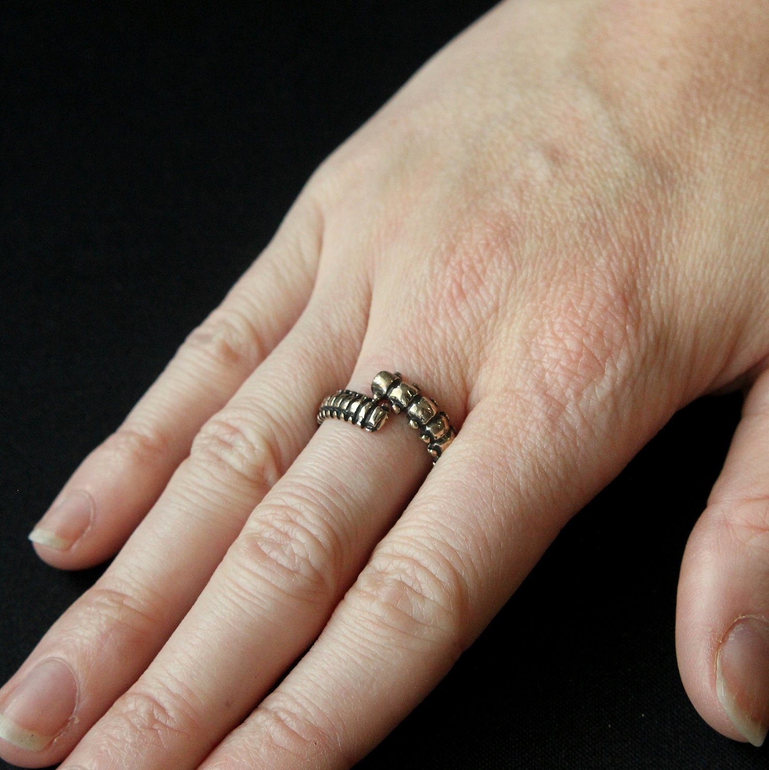 Human Vertebrae Ring in Solid Bronze Spine Ring | Etsy