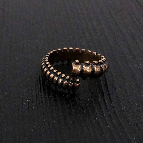 Human Vertebrae Ring in Solid Bronze Spine Ring - Etsy