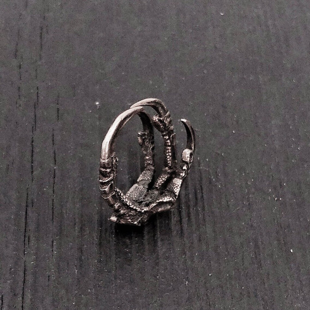 Raven Claw Talon Wrap Ring - Solid Hand Cast .925 Sterling Silver ...