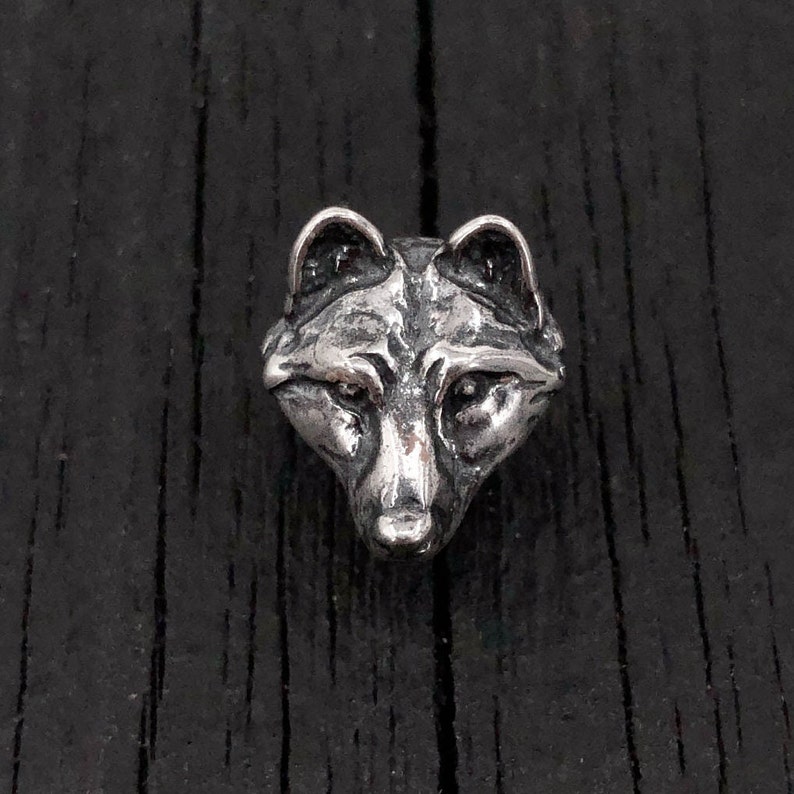 Sterling Silver Wolf Face Lapel Pin 1/2" Tie - Etsy