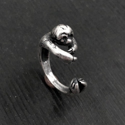 Sloth Ring Sterling Silver Free Shipping - Etsy