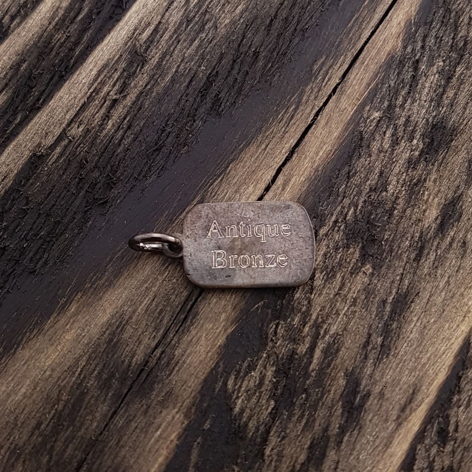 Custom Engraved Jewelry Tag Solid Bronze or Sterling Silver - Etsy