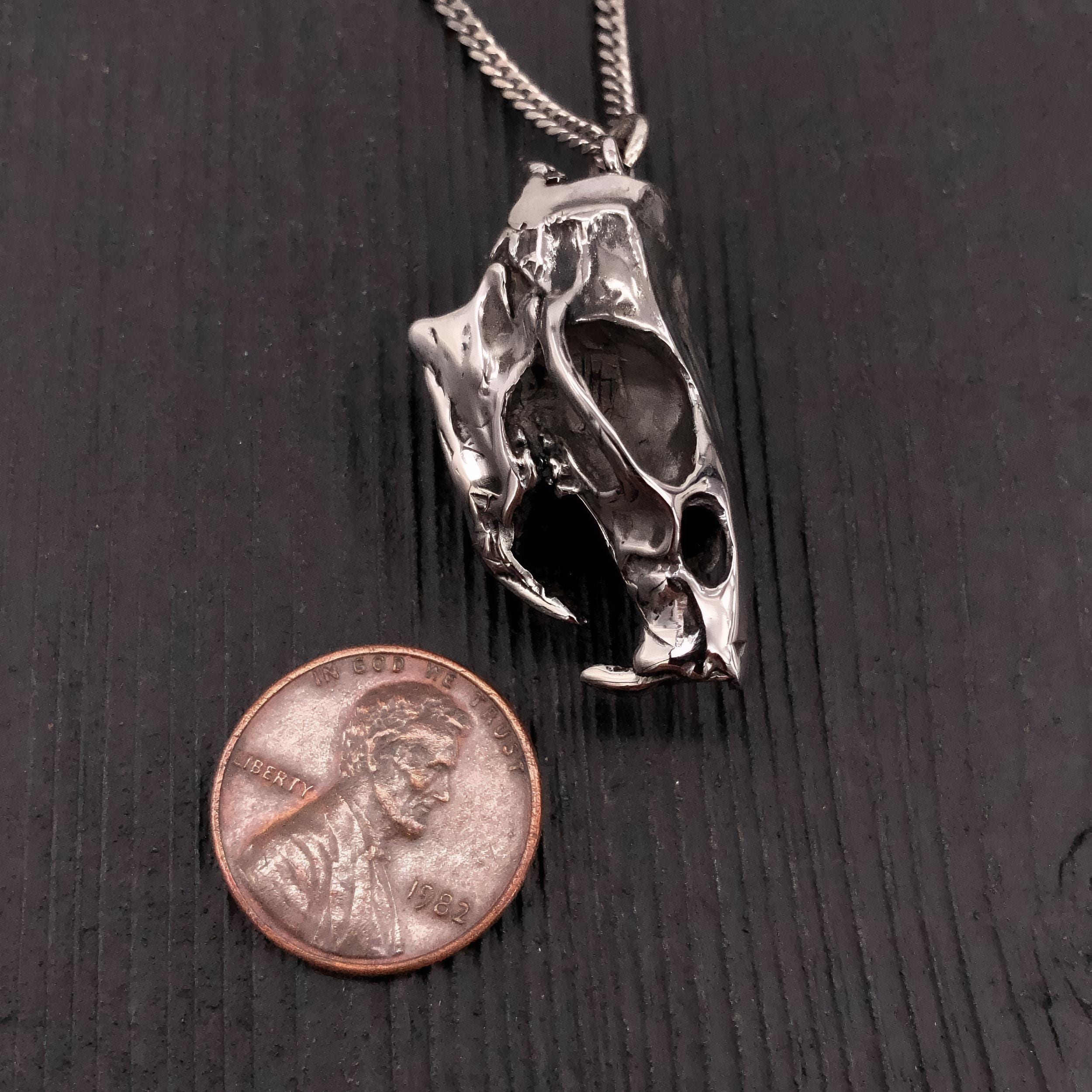 Rat Skull Pendant Necklace in Solid Hypoallergenic Stainless Steel - Etsy
