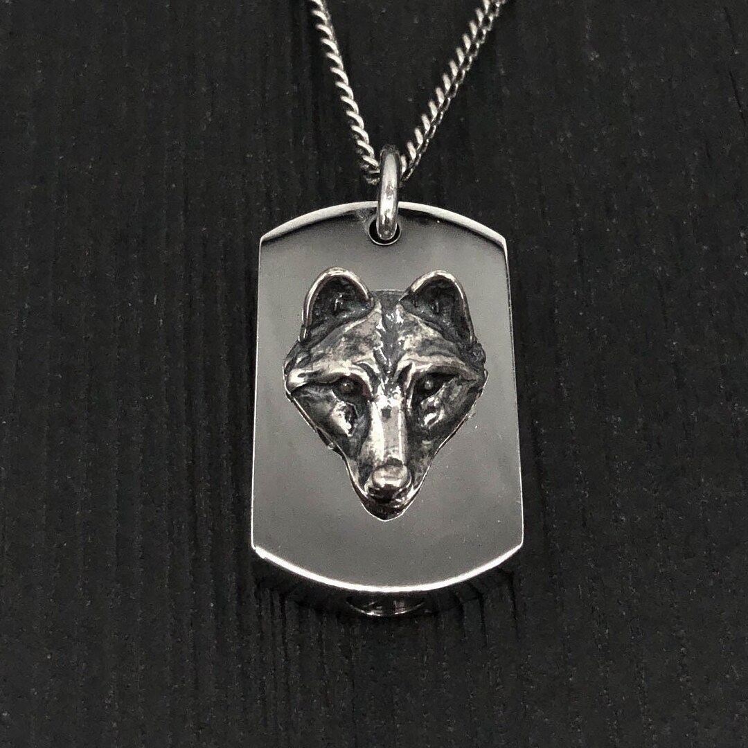 Wolf Face Cremation Ash Urn Pendant Necklace - Sterling Silver and ...