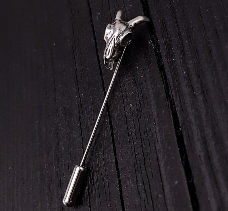 Ram Skull Ascot Stick Pin Solid 925 Sterling Silver - Etsy