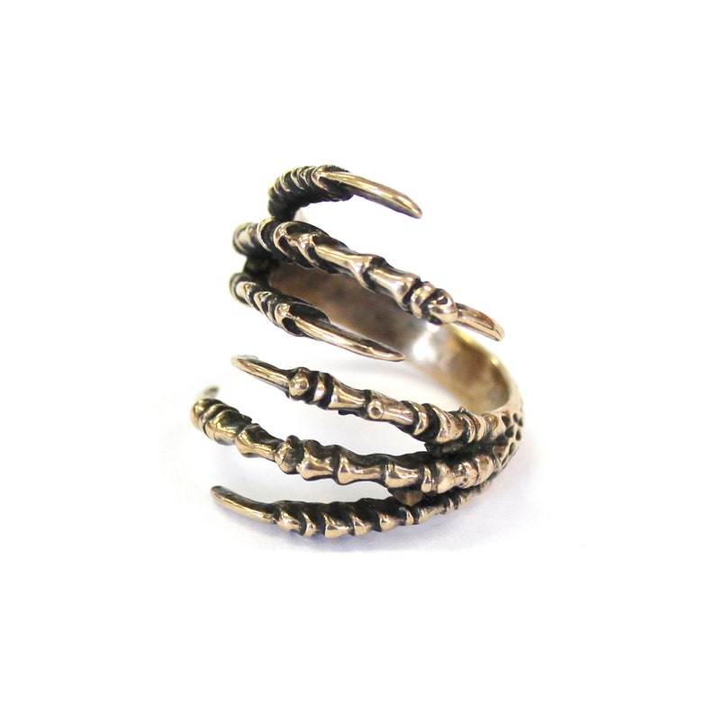 Double Raven Claw Talon Ring Bronze Raven Claw Ring Double | Etsy