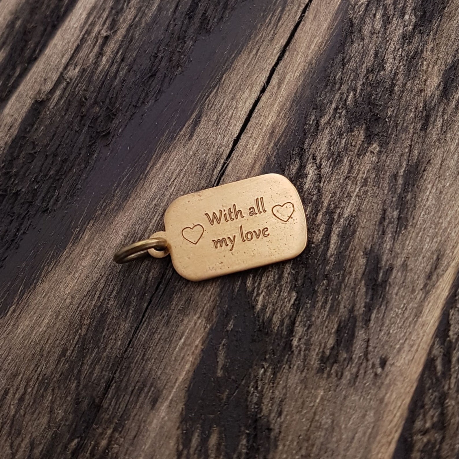 Custom Engraved Jewelry Tag Solid Bronze or Sterling Silver | Etsy