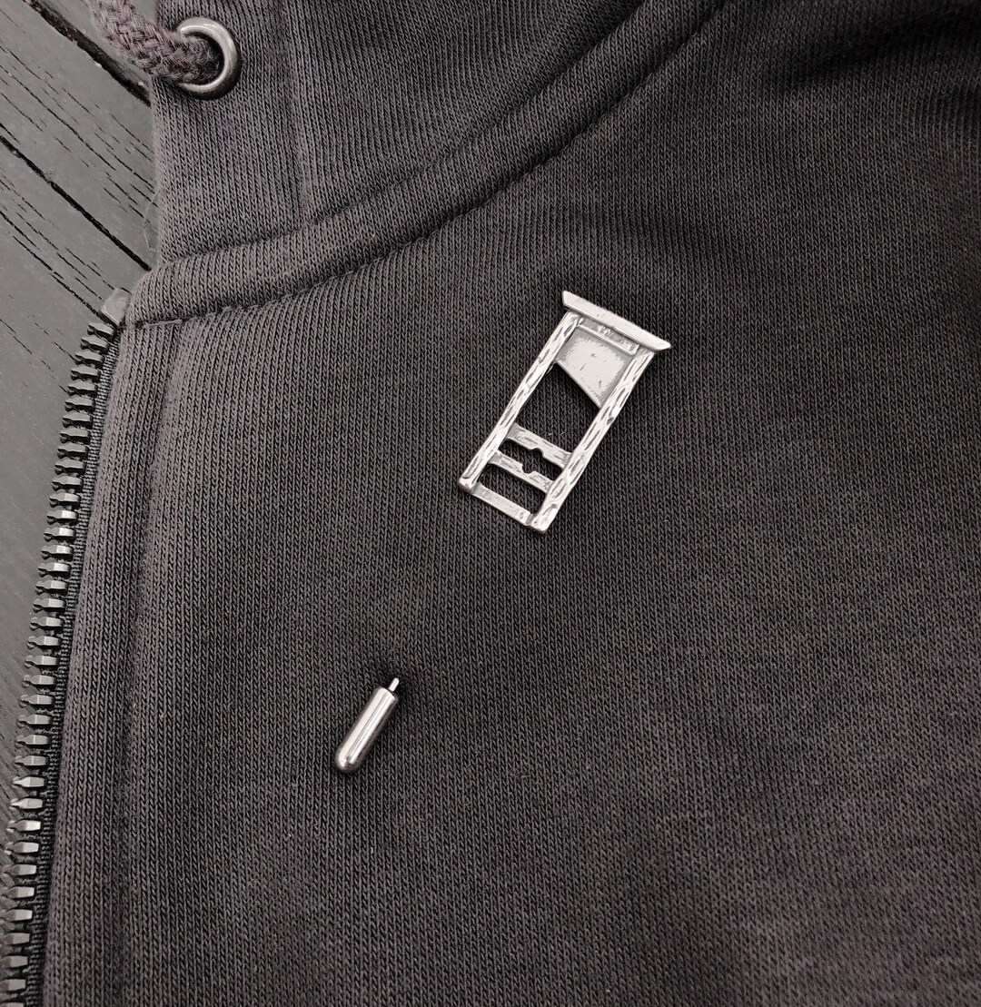 Sterling Silver Guillotine Ascot Stickpin Protest Stick Pin - Etsy