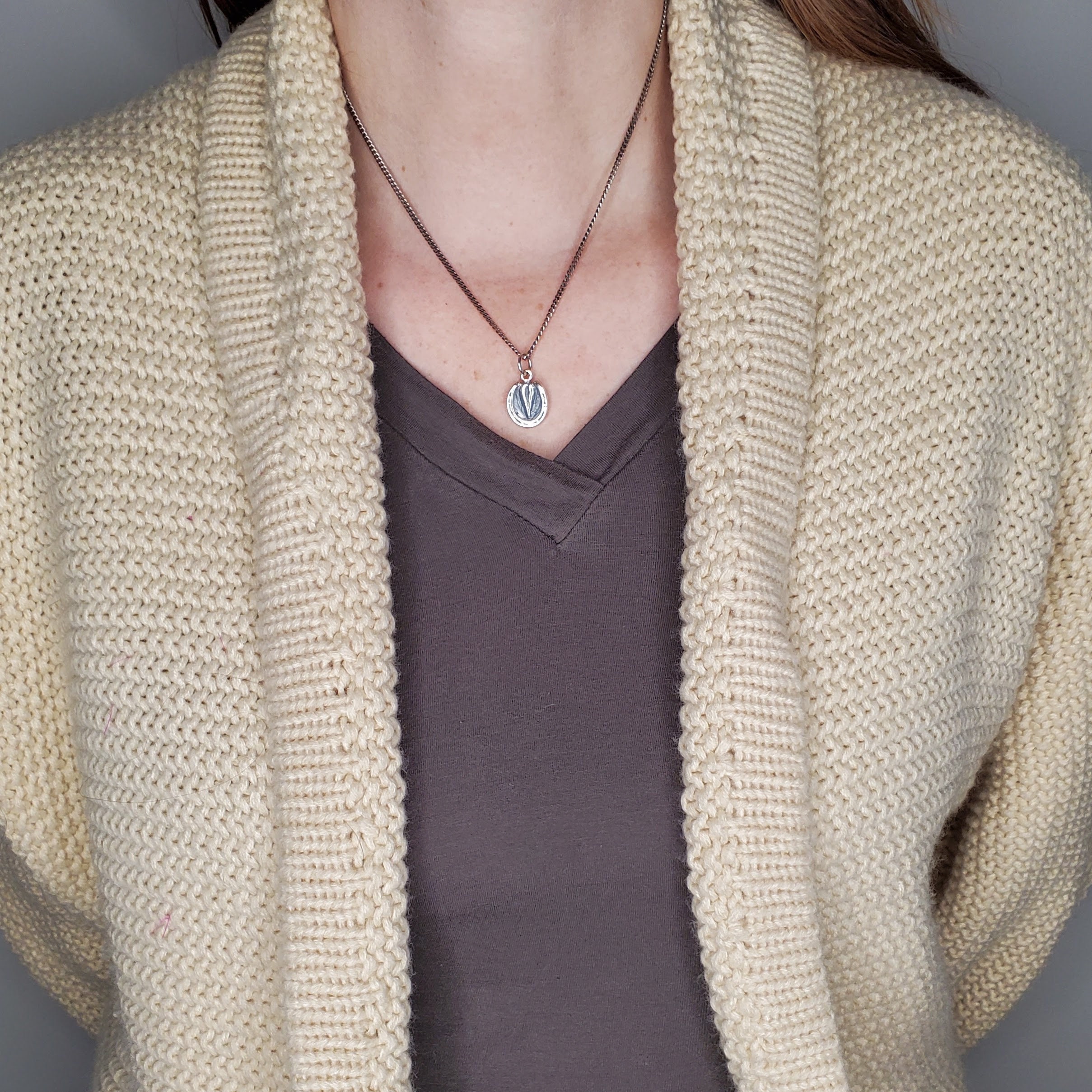 Horse Hoof Charm Pendant Necklace - Solid Hand Cast 925 Sterling Silver ...