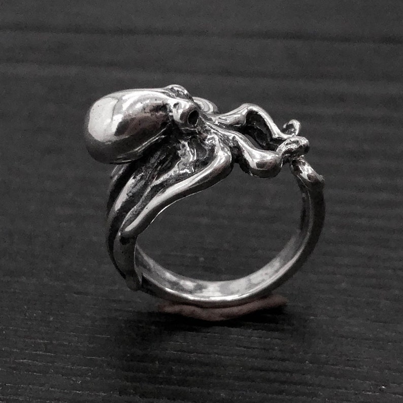 Silver Octopus Ring Solid Sterling Silver - Etsy