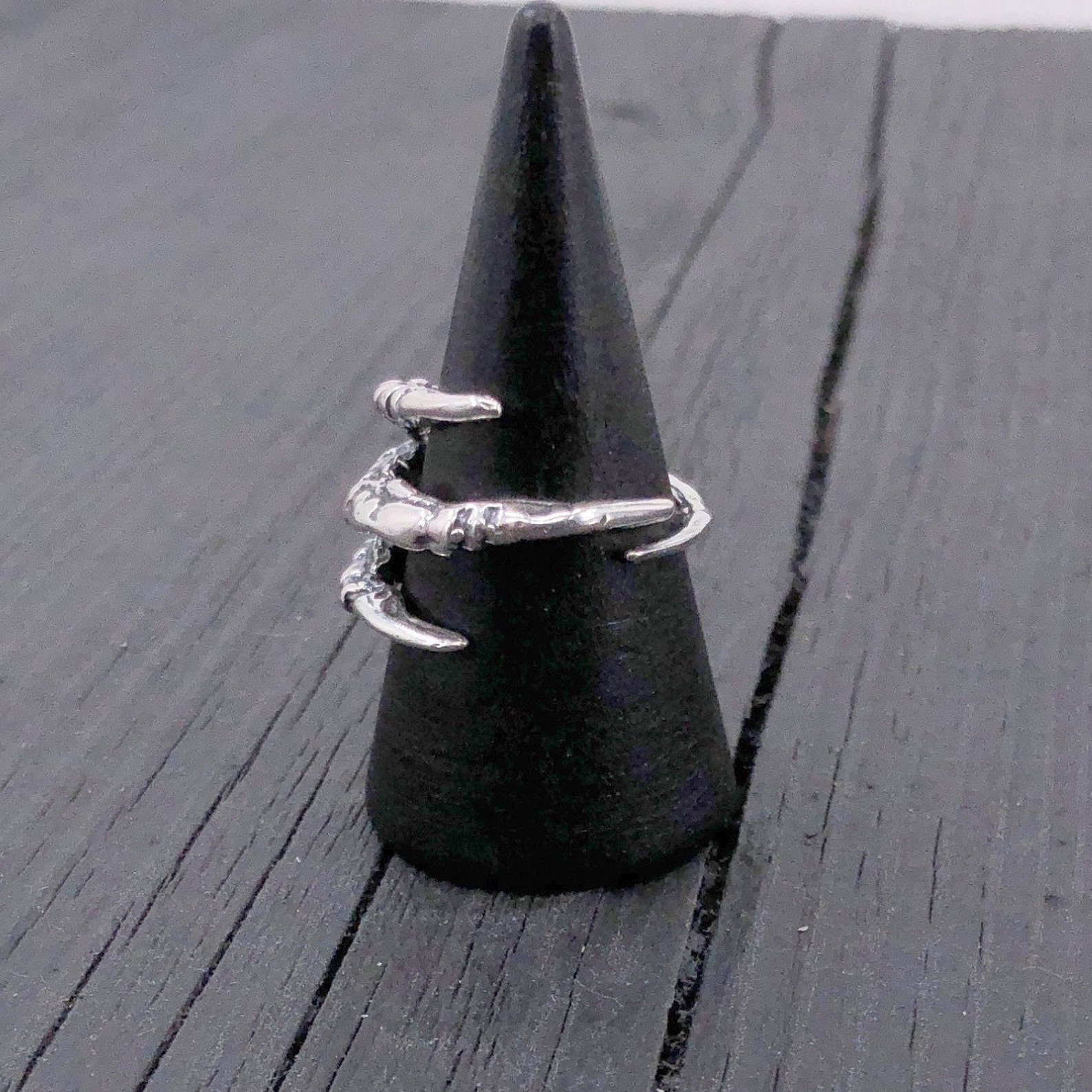 Raven Claw Talon Wrap Ring Solid Hand Cast .925 Sterling - Etsy