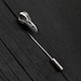 Sterling Silver Raven Skull Ascot Pin Crow Skull Stickpin Bird Skull ...