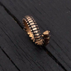 Human Vertebrae Ring in Solid Bronze Spine Ring - Etsy