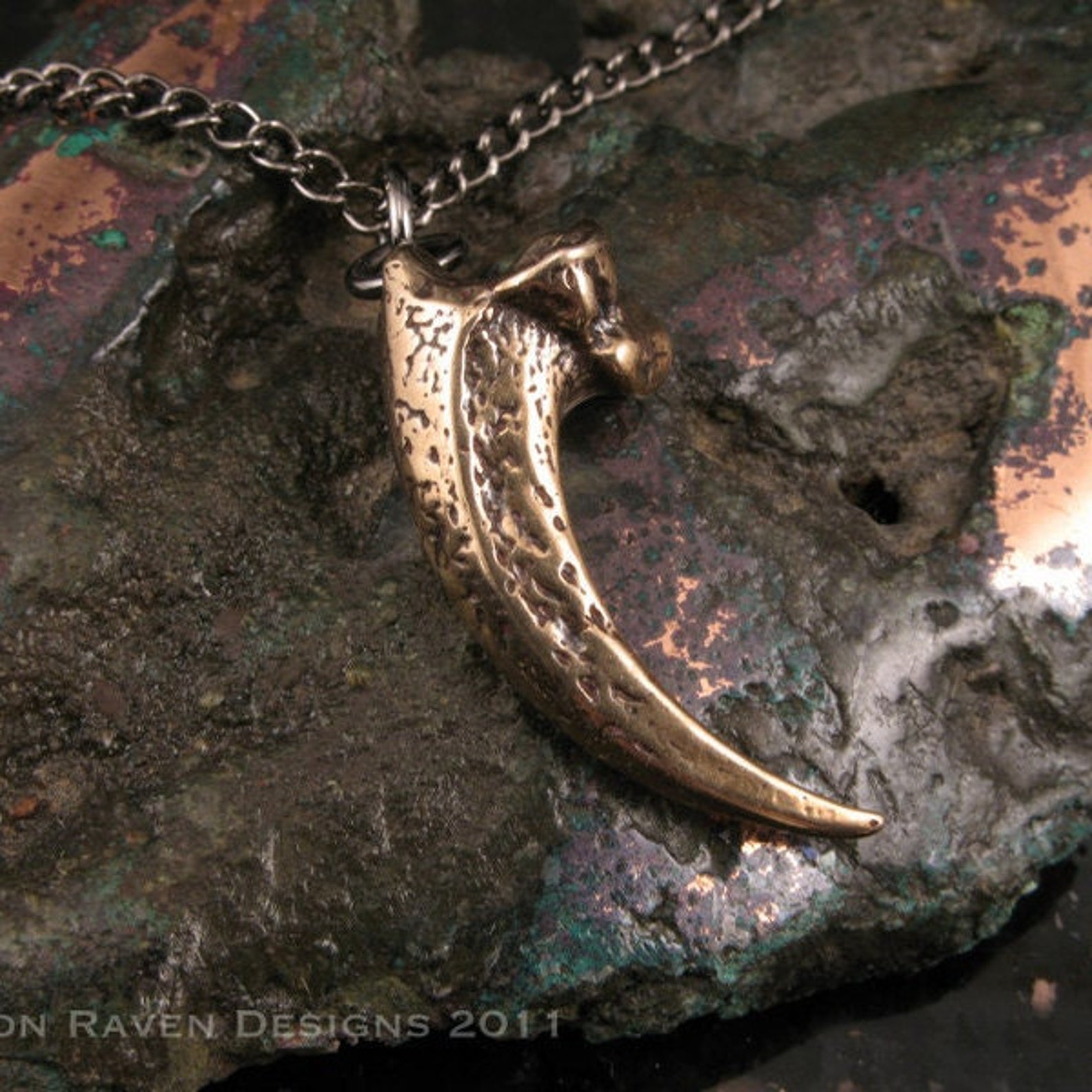 Owl Talon Claw Charm Pendant Necklace Solid Hand Cast | Etsy