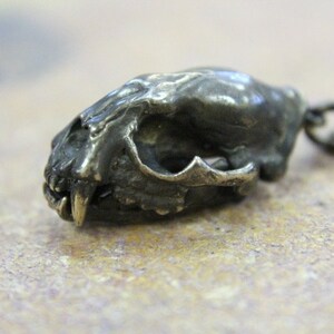 Cat Skull Necklace Wid Cat Skull With Articulated Jaw | Etsy