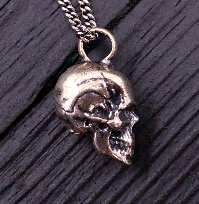 Human Skull Cremation Ash Urn Charm Pendant Necklace Solid - Etsy