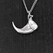 Cat Claw Pendant Necklace in Solid Sterling Silver Bobcat Claw Silver ...