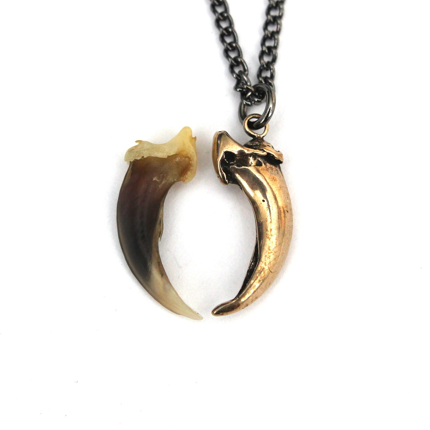 Bronze Red Fox Claw Necklace, Handmade Solid Bronze - Etsy