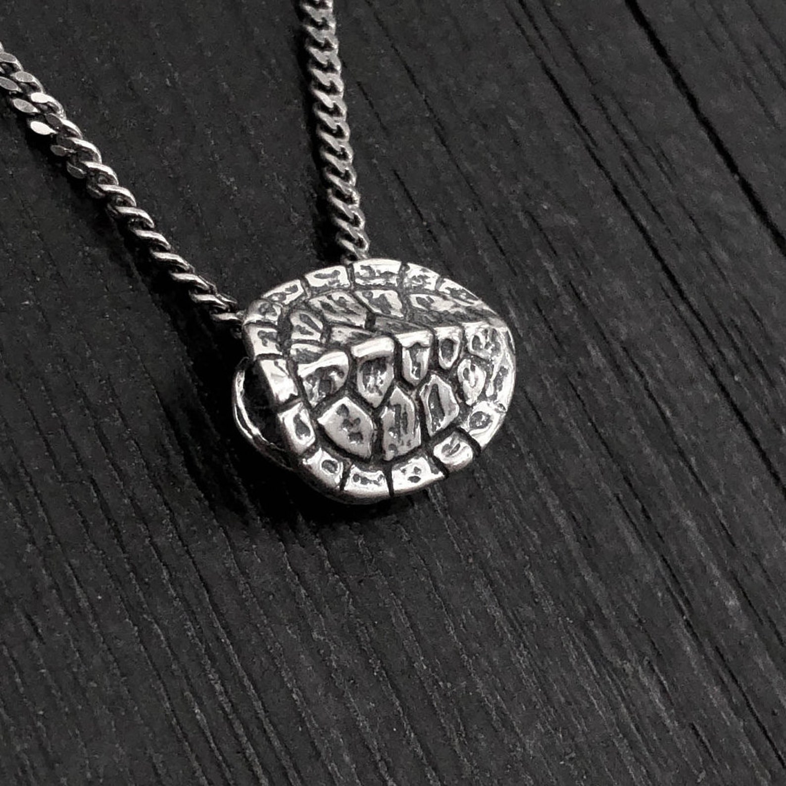 Turtle Shell Charm Necklace in Solid Sterling Silver Terrapin - Etsy