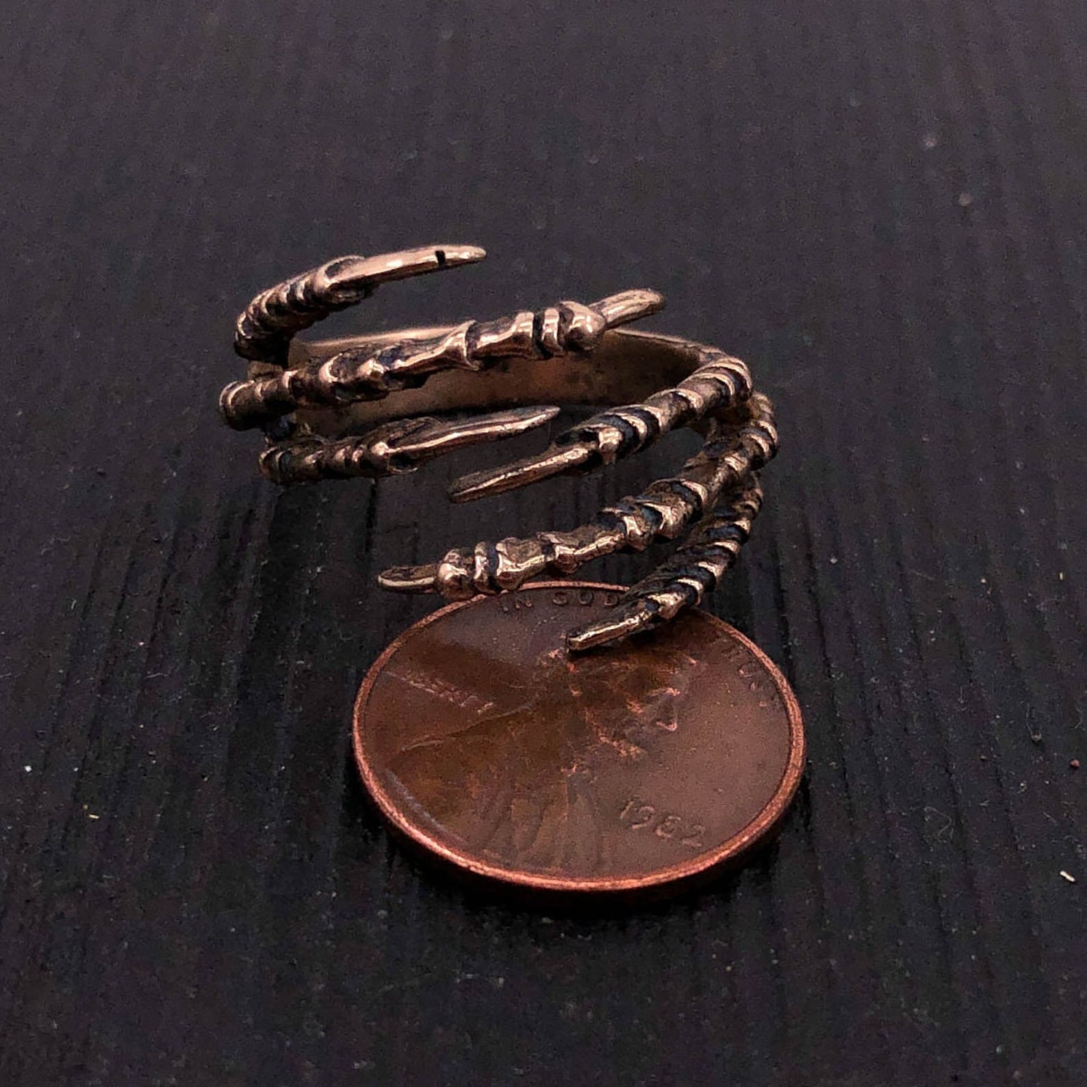 Double Raven Claw Talon Ring Bronze Raven Claw Ring Double - Etsy