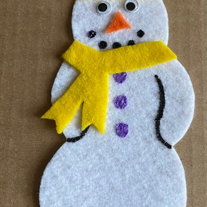 FIVE LITTLE SNOWMEN Children's Flannel Board Felt Set - Etsy