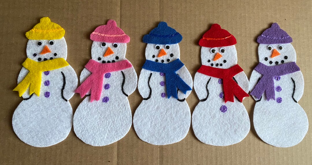 FIVE LITTLE SNOWMEN Children's Flannel Board Felt Set - Etsy