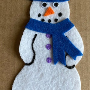 FIVE LITTLE SNOWMEN Children's Flannel Board Felt Set - Etsy